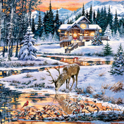 Snowy Cabin | Traditional Charity Cards
